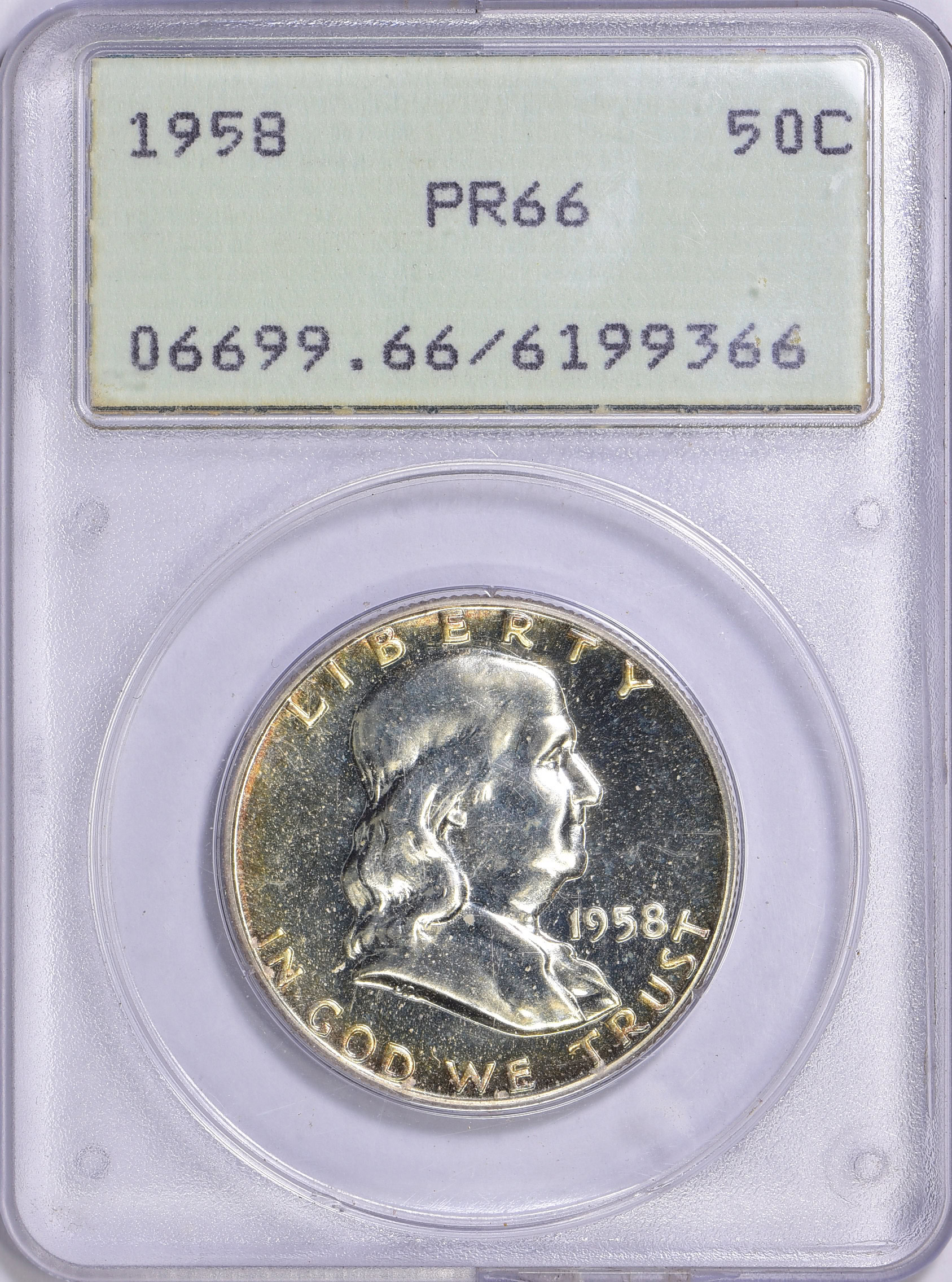 1958 Franklin Half Dollar PCGS Proof-66 OGH (1st Gen) (Item 1638136 ...