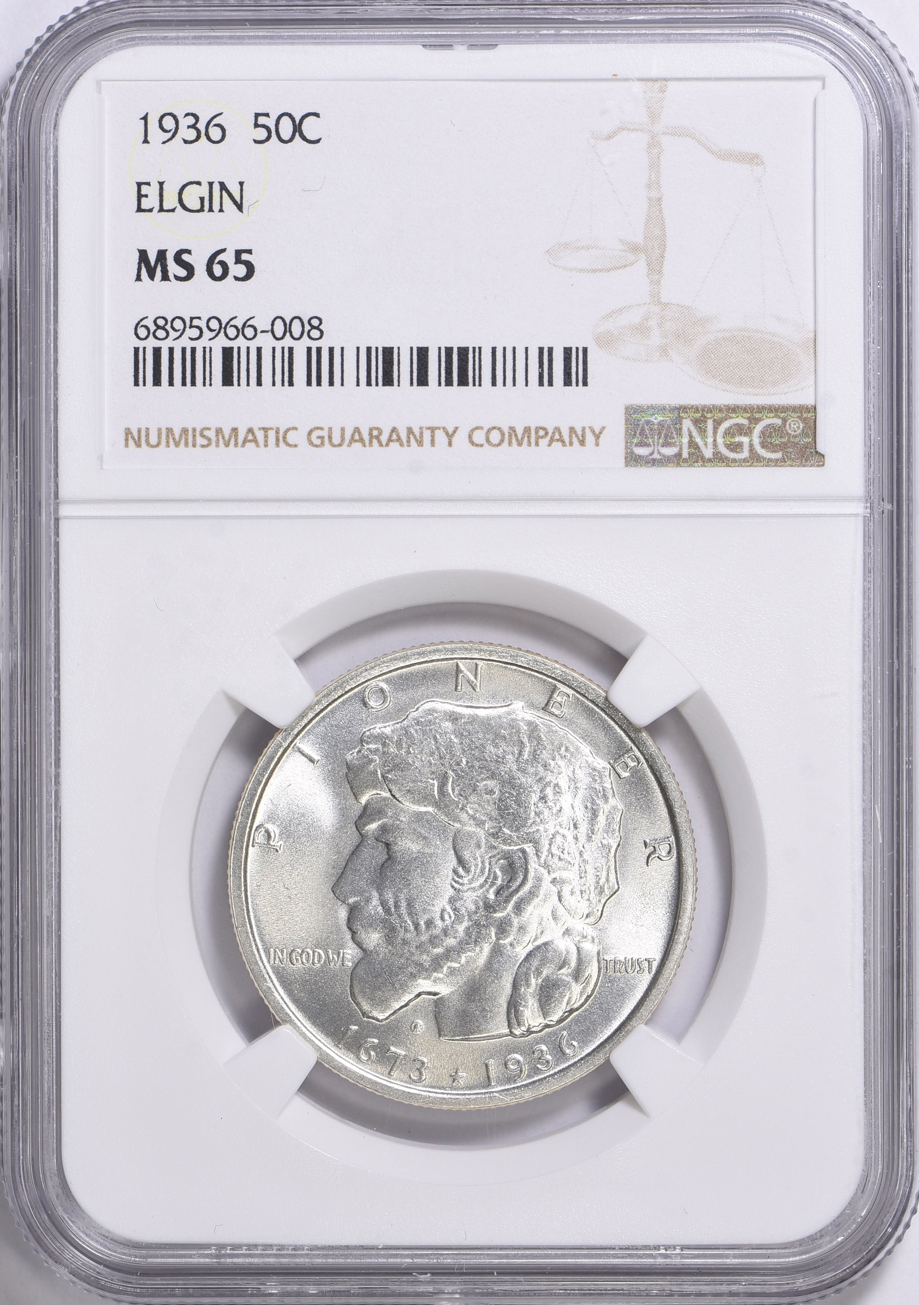 1936 Elgin, Illinois, Centennial Half Dollar NGC MS-65 (Item 1638404 ...