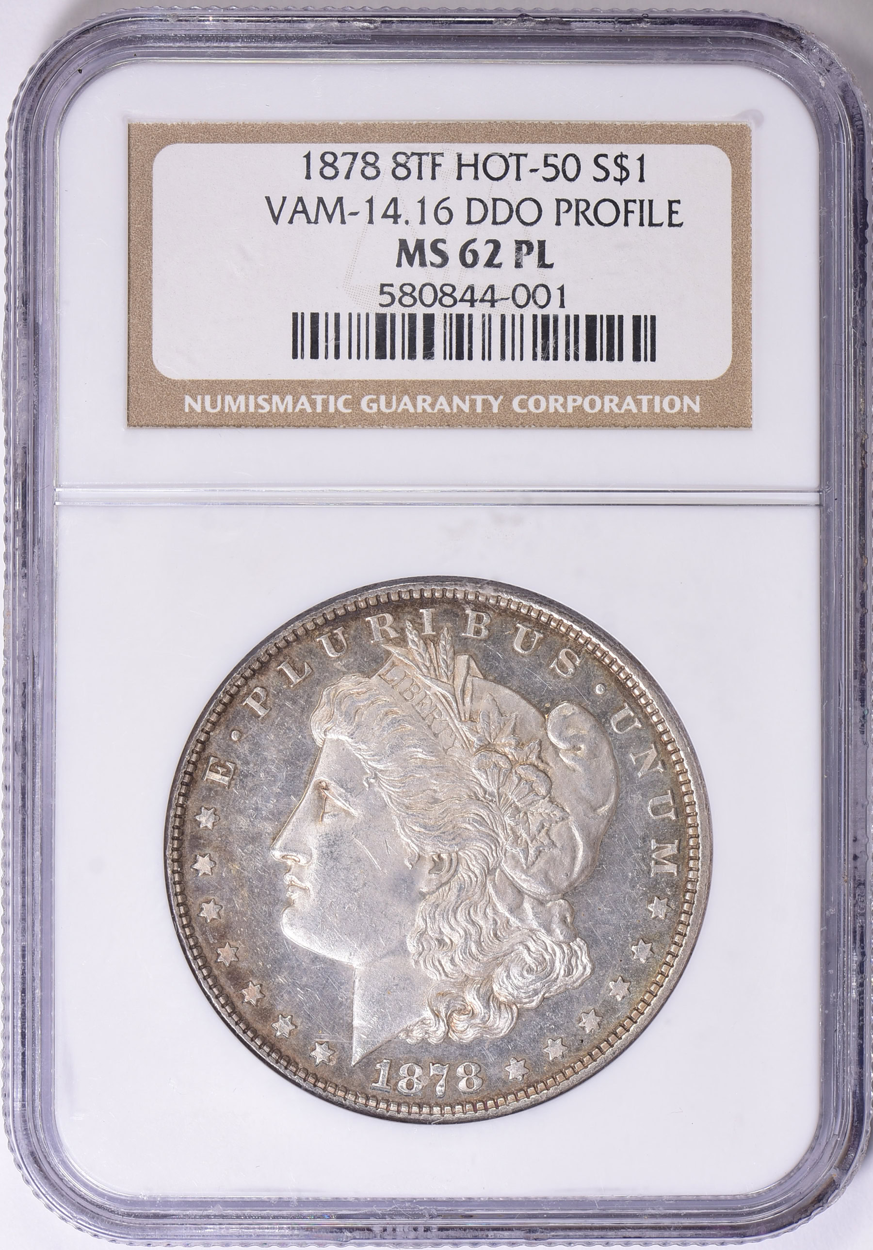 1878 8TF Morgan Silver Dollar VAM-14.16 DDO Profile Hot 50 NGC MS-62 PL (Item 1638487 ...