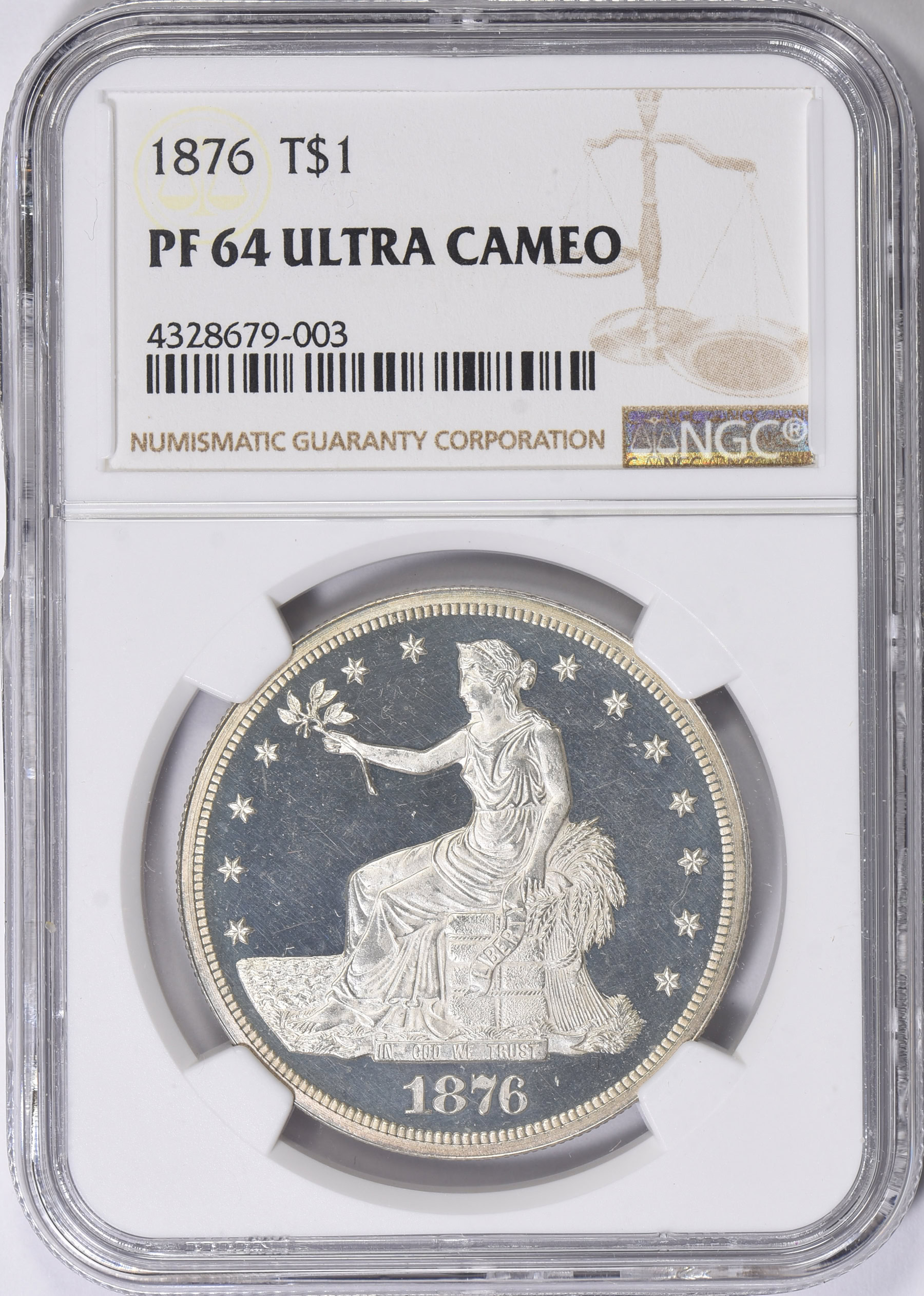 1876 Trade Silver Dollar NGC Proof-64 UC (Item 1638532 ...