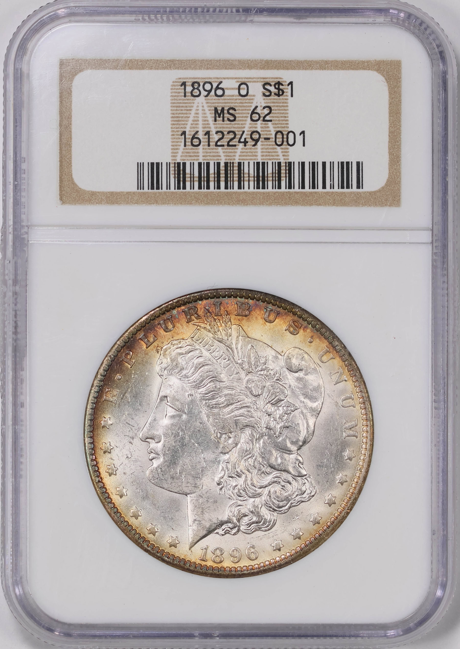 1896-O Morgan Silver Dollar NGC MS-62 (Toned) (Item 1638950) | GreatCollections Coin Auctions