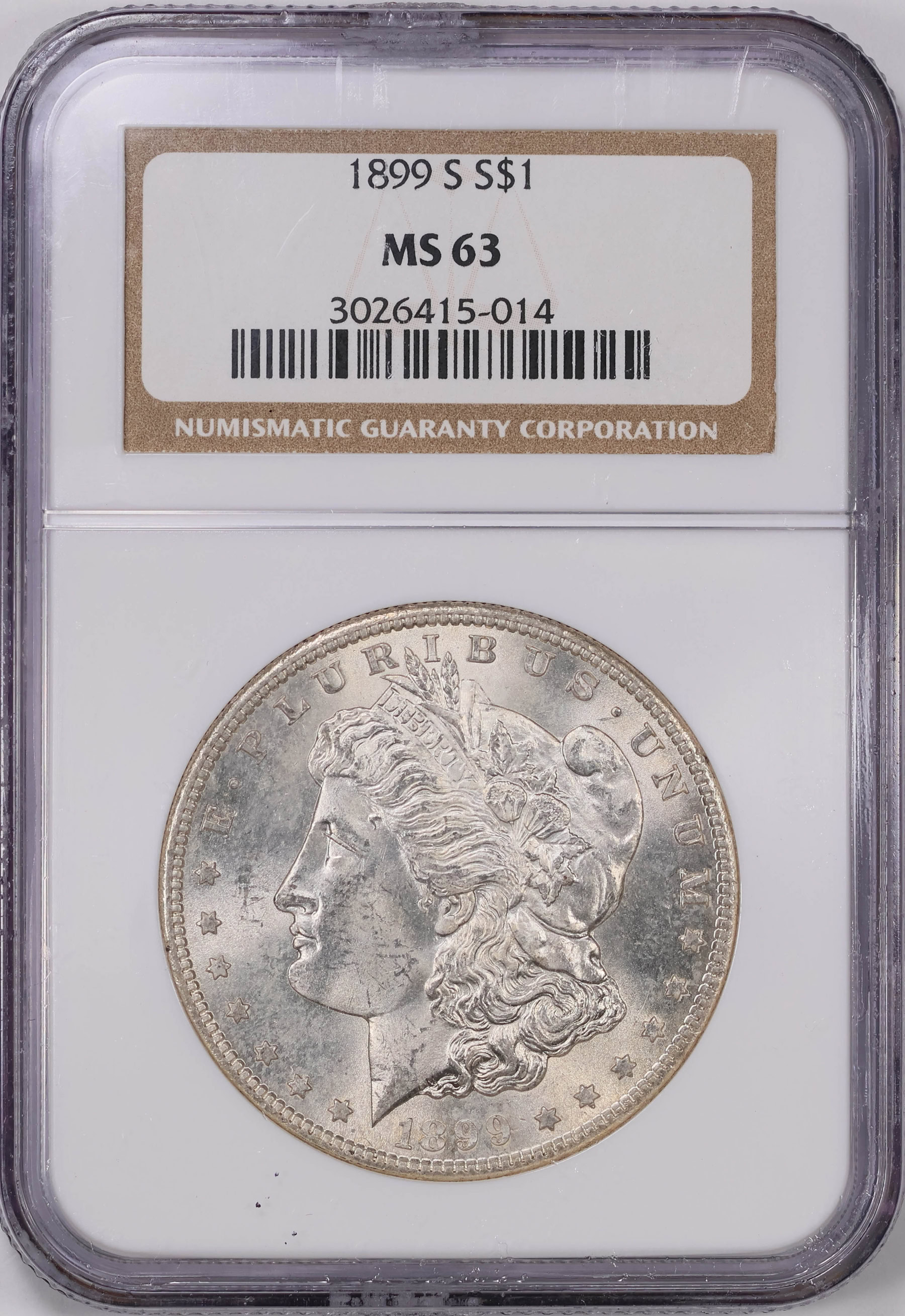 1899-S Morgan Silver Dollar NGC MS-63 (Item 1638956) | GreatCollections ...