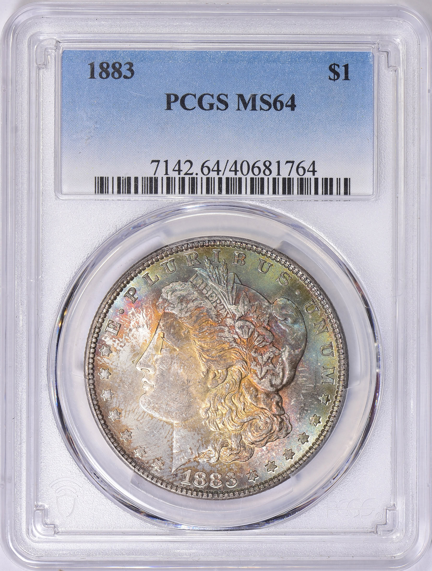 1883 Morgan Silver Dollar PCGS MS-64 (Toned) (Item 1638984) | GreatCollections Coin Auctions