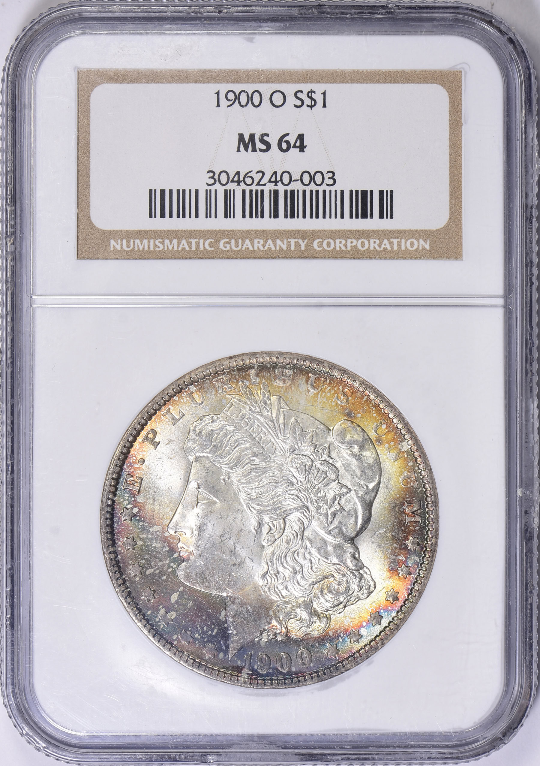 1900-O Morgan Silver Dollar NGC MS-64 (Toned) (Item 1639715) | GreatCollections Coin Auctions