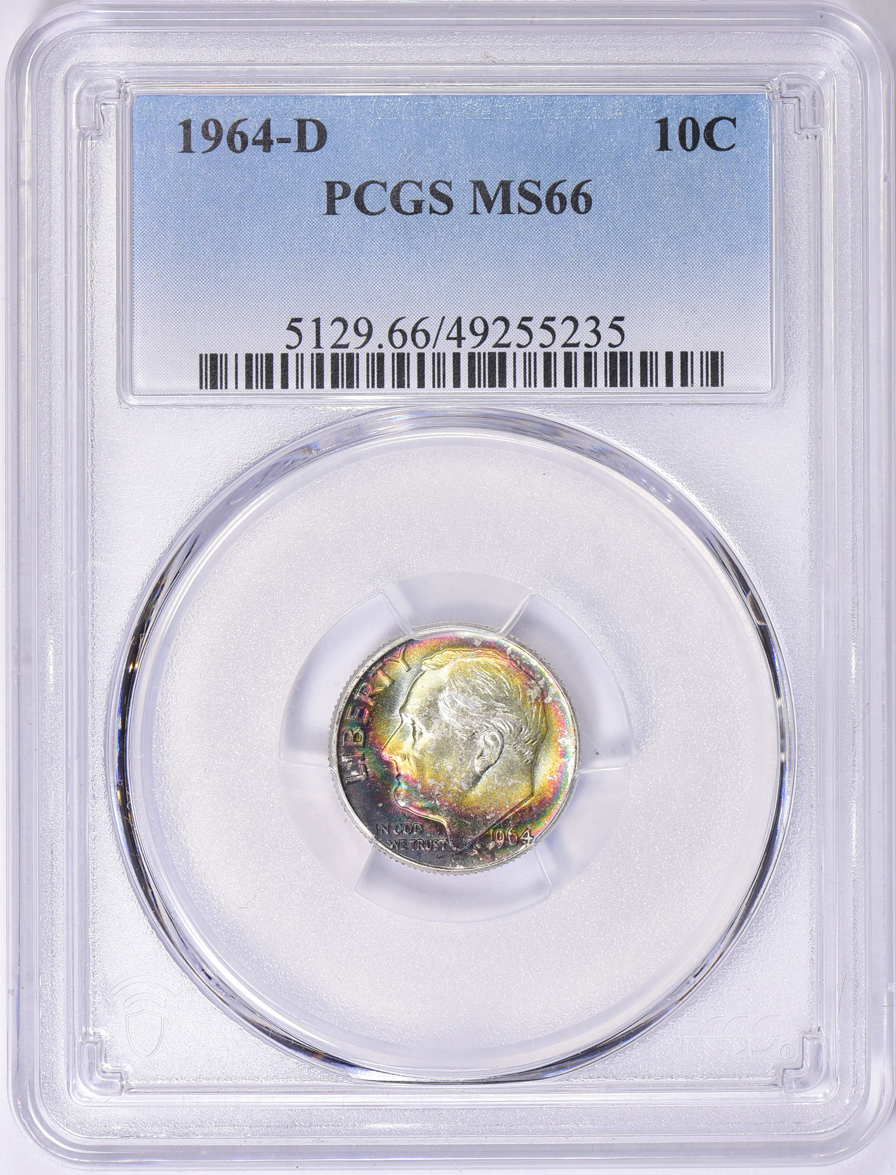 1964-D Roosevelt Dime PCGS MS-66 (Toned) (Item 1640044 ...