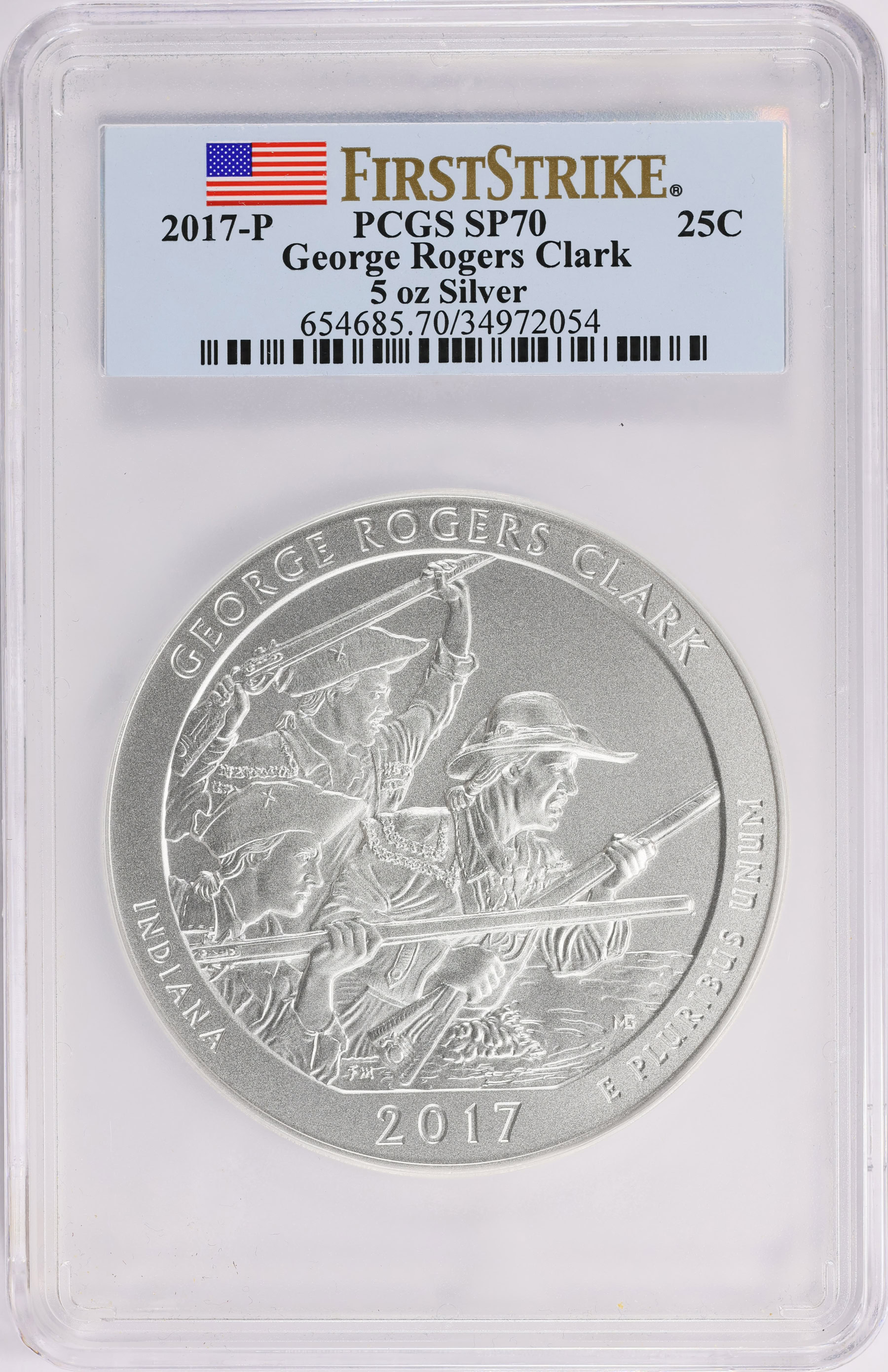 2017-P America the Beautiful 5 oz. Silver Quarter George Rogers Clark ...
