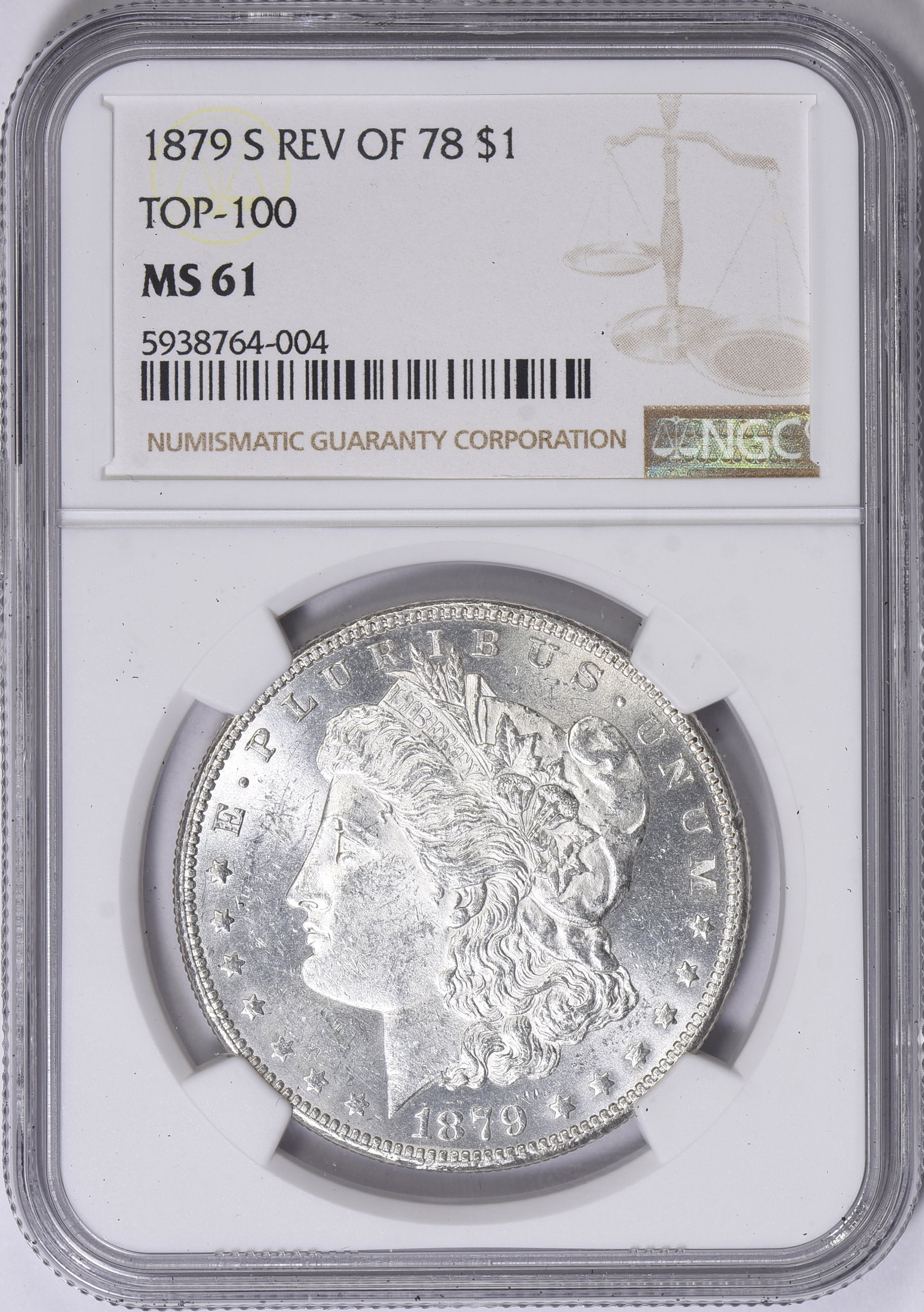 1879-S Morgan Silver Dollar Reverse of 1878 Top 100 NGC MS-61 (Item 1648214) | GreatCollections ...