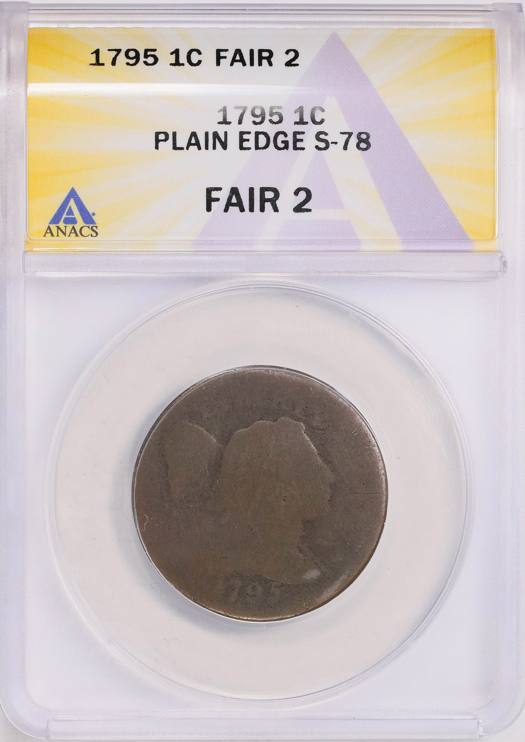 1795 Liberty Cap Cent Plain Edge S-78 ANACS FR-02 (Item 1650396 ...