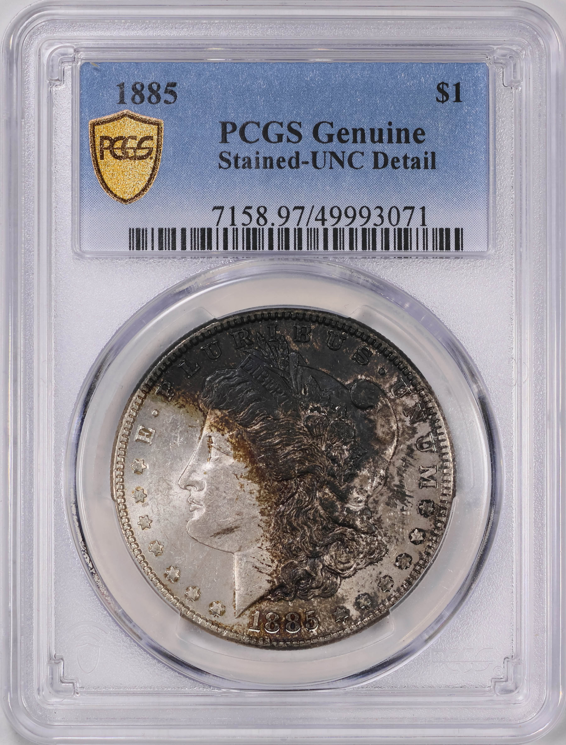 1885 Morgan Silver Dollar PCGS Genuine Unc Details (Item 1651191) | GreatCollections Coin Auctions