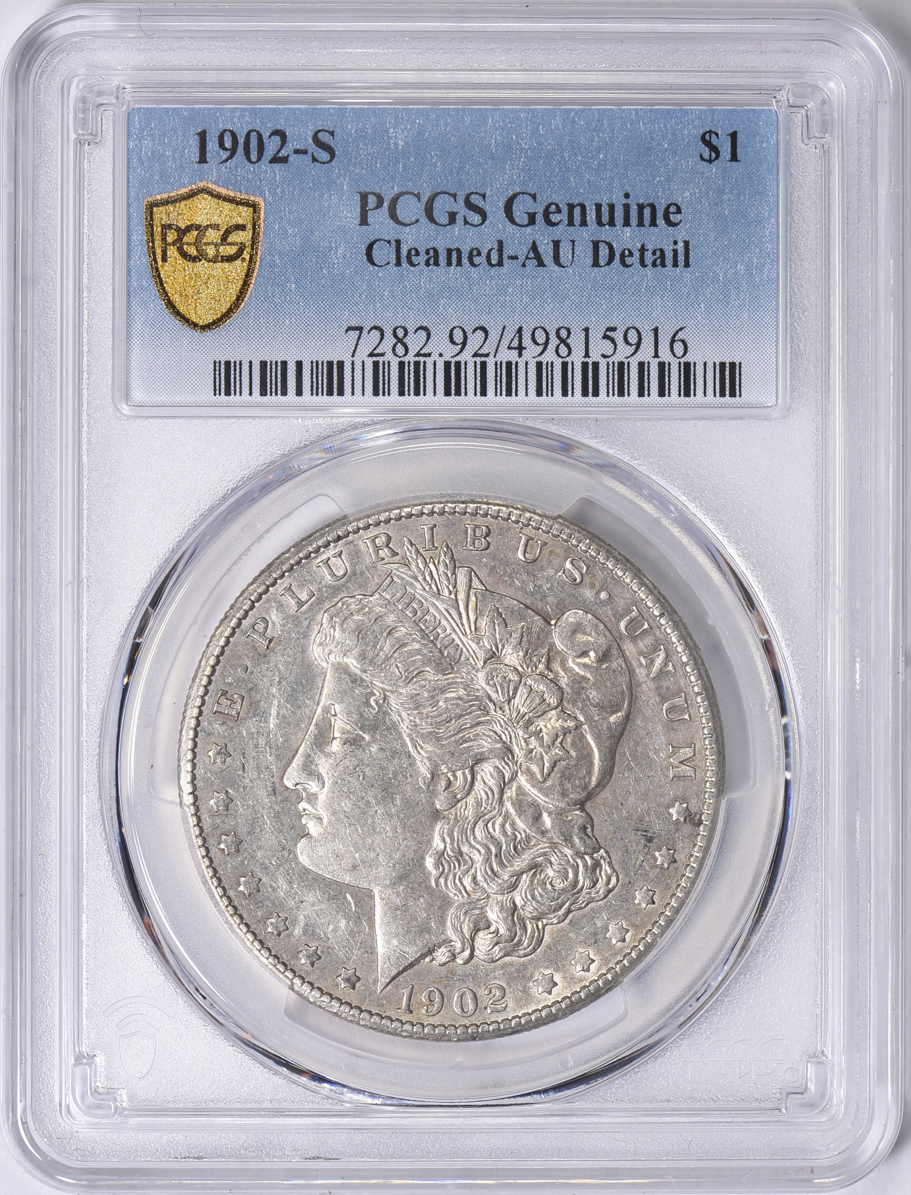 1902-S Morgan Silver Dollar PCGS Genuine AU Details (Item 1655006 ...