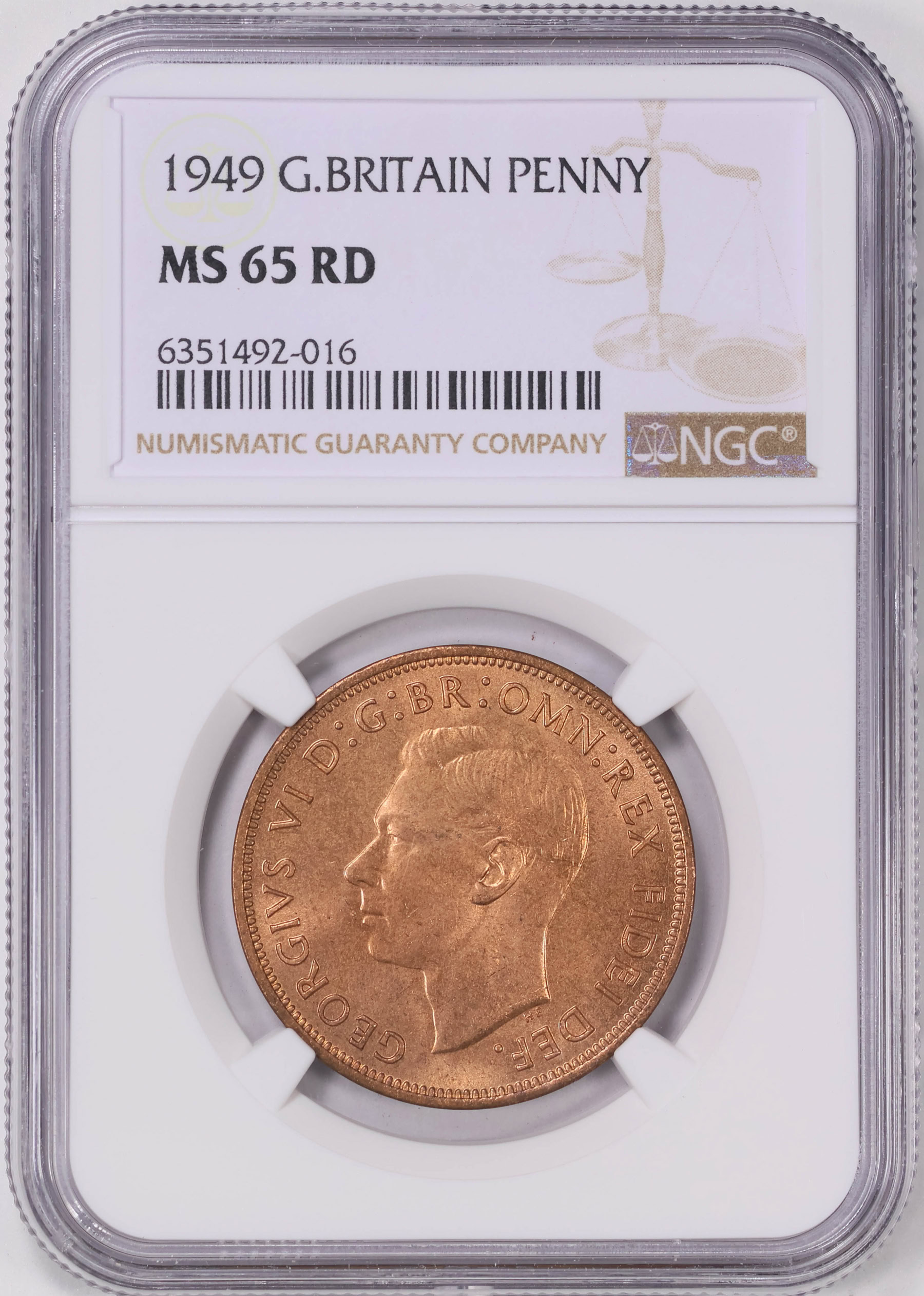 Great Britain 1949 Penny KM-869 NGC MS-65 RD (Item 1668819 ...