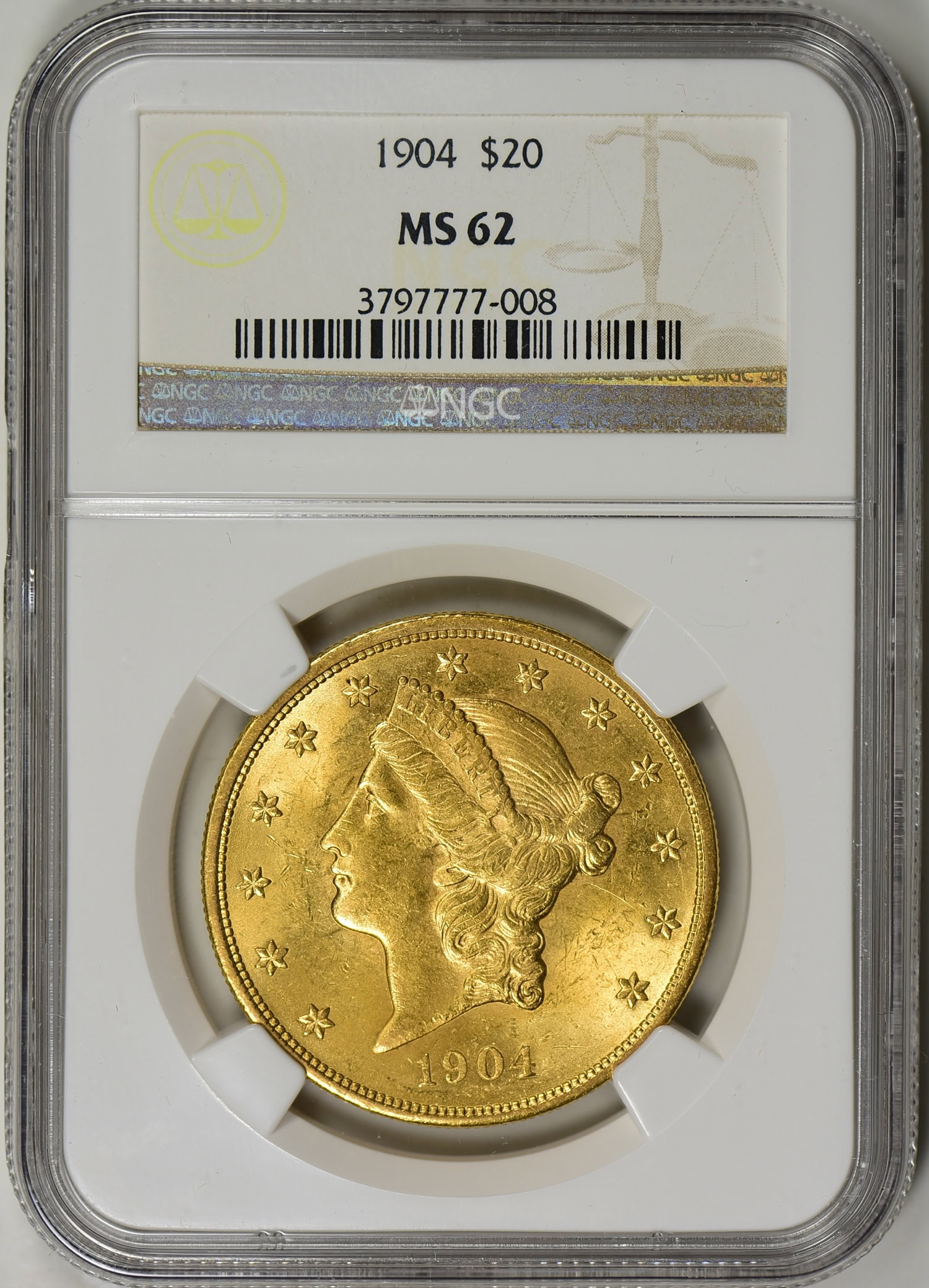 1904 Liberty Gold Double Eagle NGC MS-62 (Item 401866) | GreatCollections Coin Auctions
