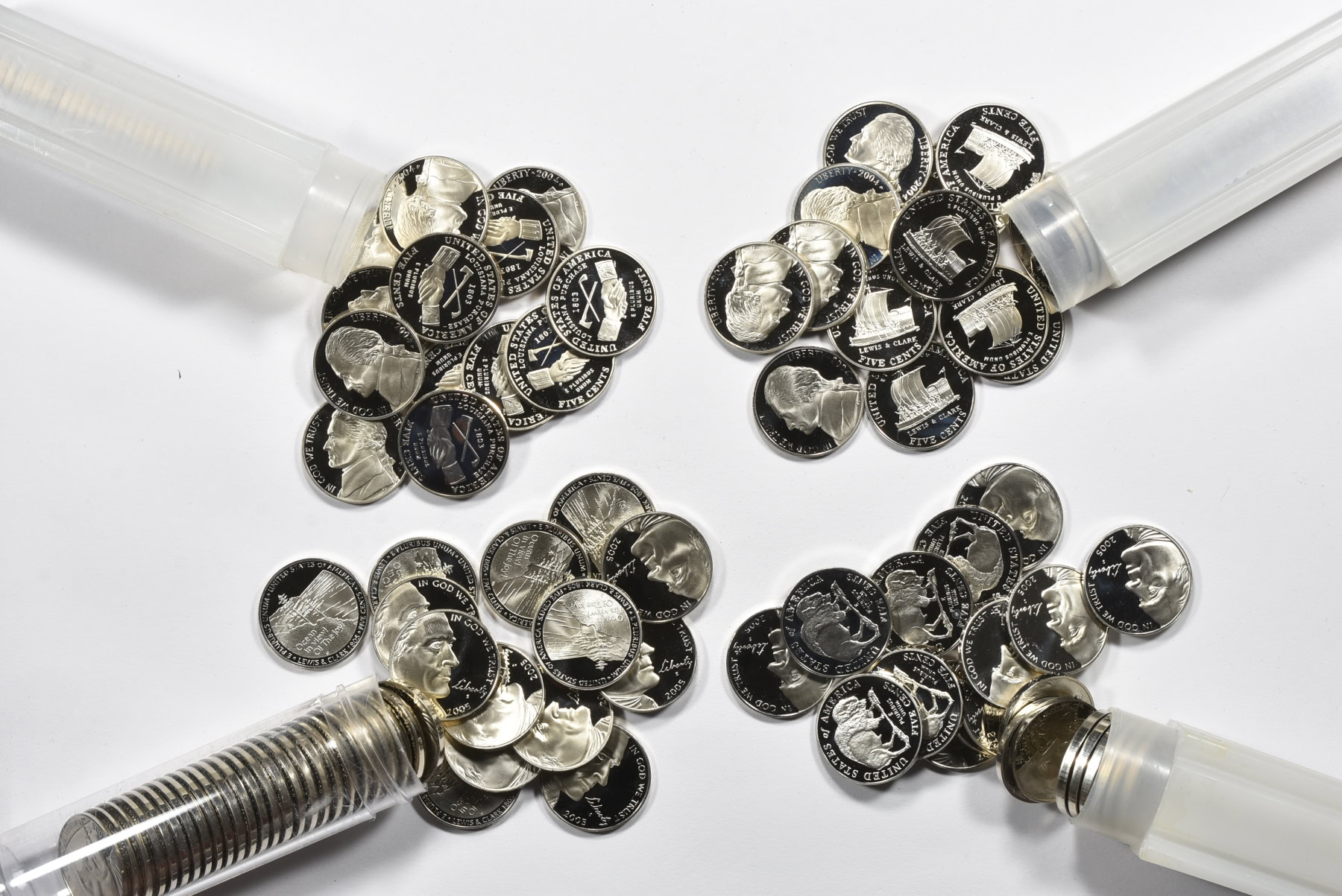 2004 - 2005 Westward Journey Jefferson Proof Nickel Rolls Uncertified ...