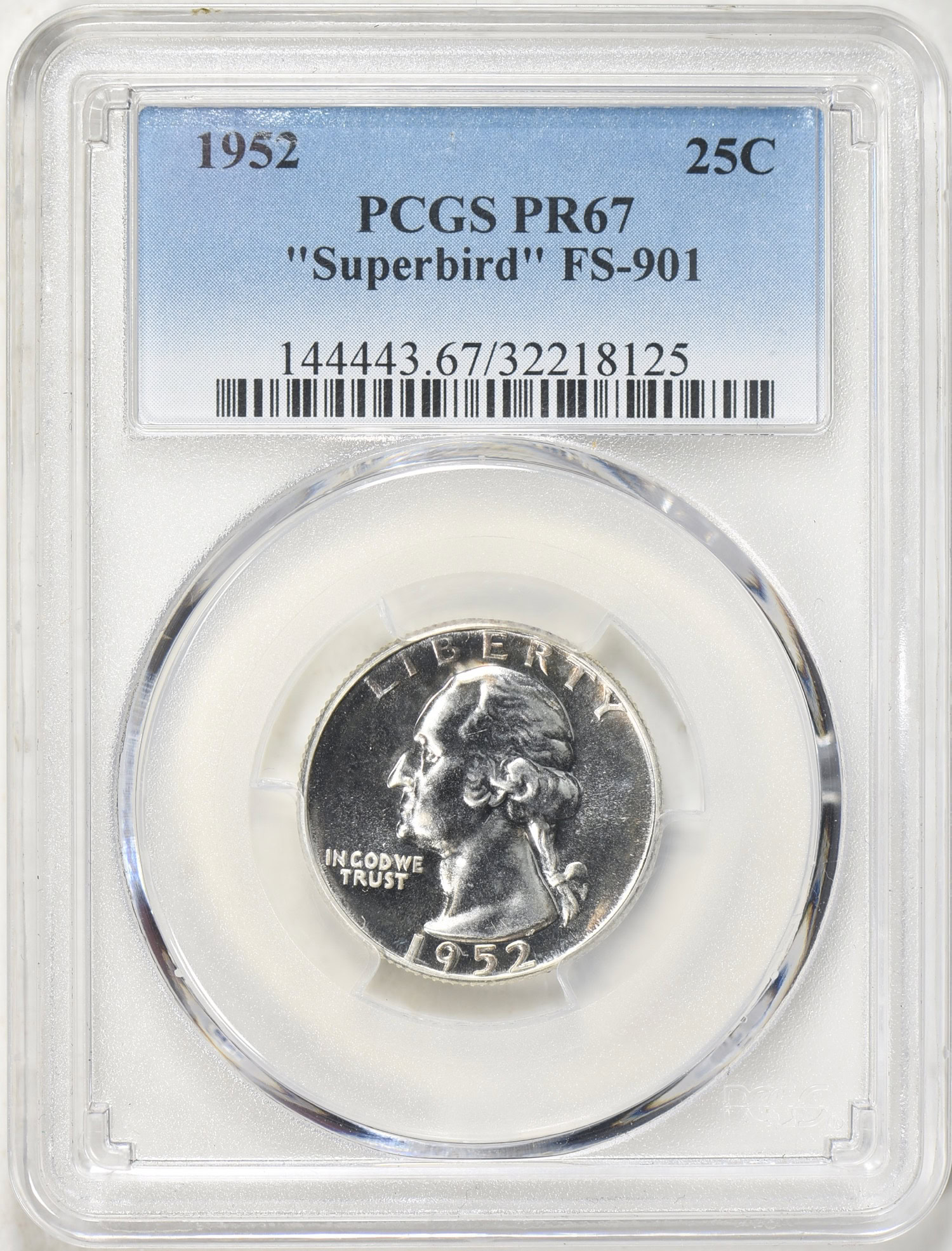 1952 Washington Quarter FS-901 Superbird PCGS Proof-67 (Item 576282 ...