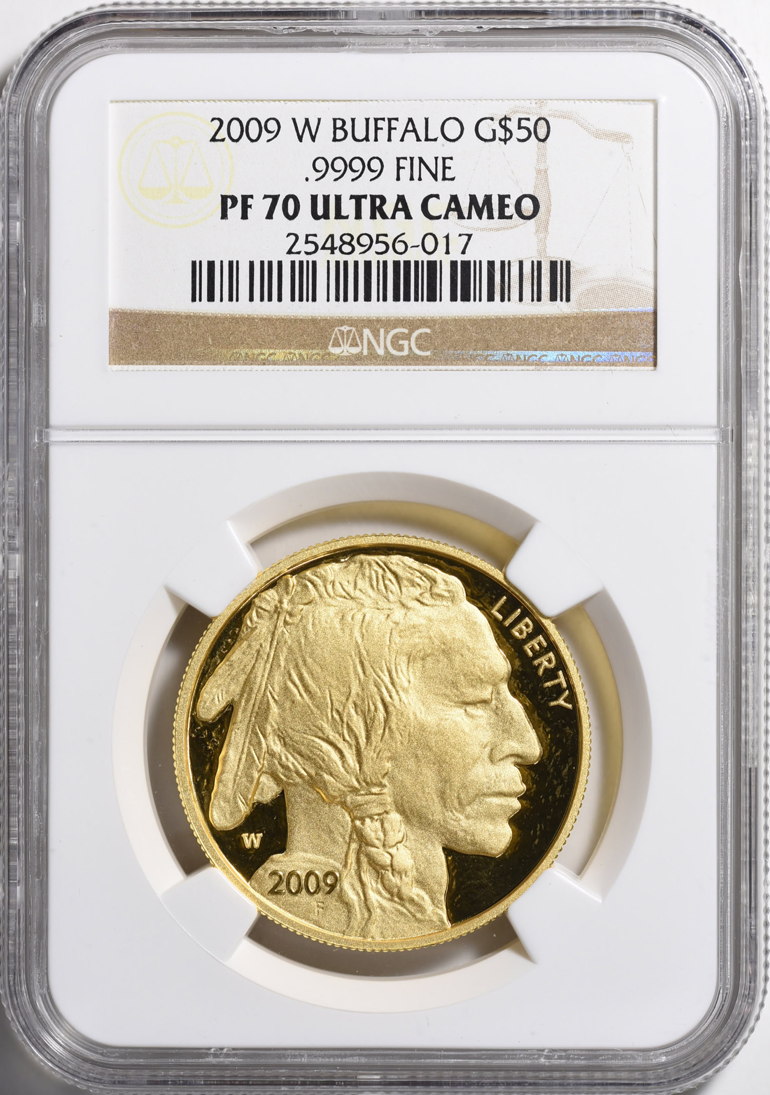 2009-W $50 One-Ounce Gold American Buffalo NGC Proof-70 UC (Item 803980) | GreatCollections Coin ...