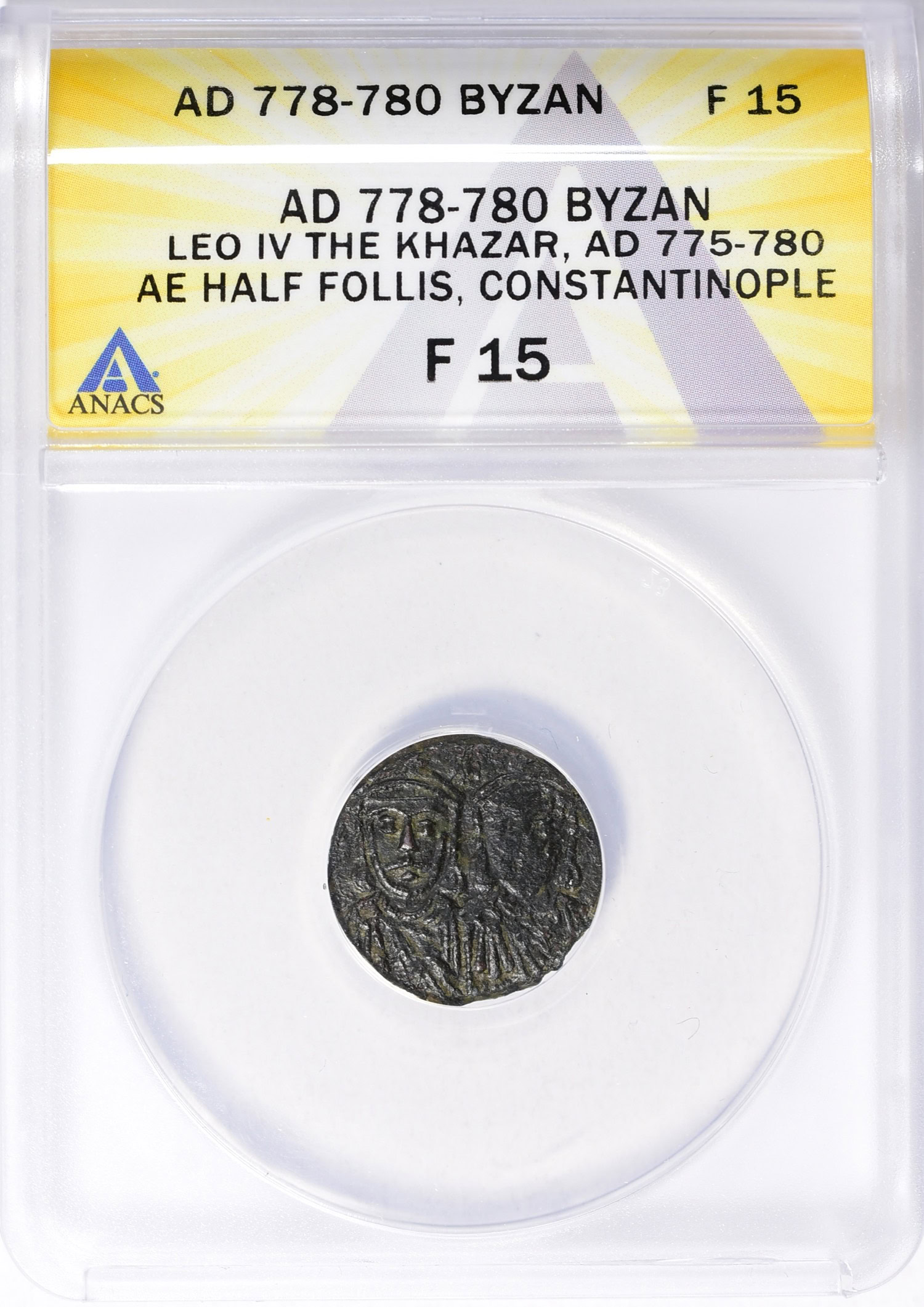 Ancient Byzantine Empire, Leo IV (A.D. 775-780) AE 1/2 Follis ...