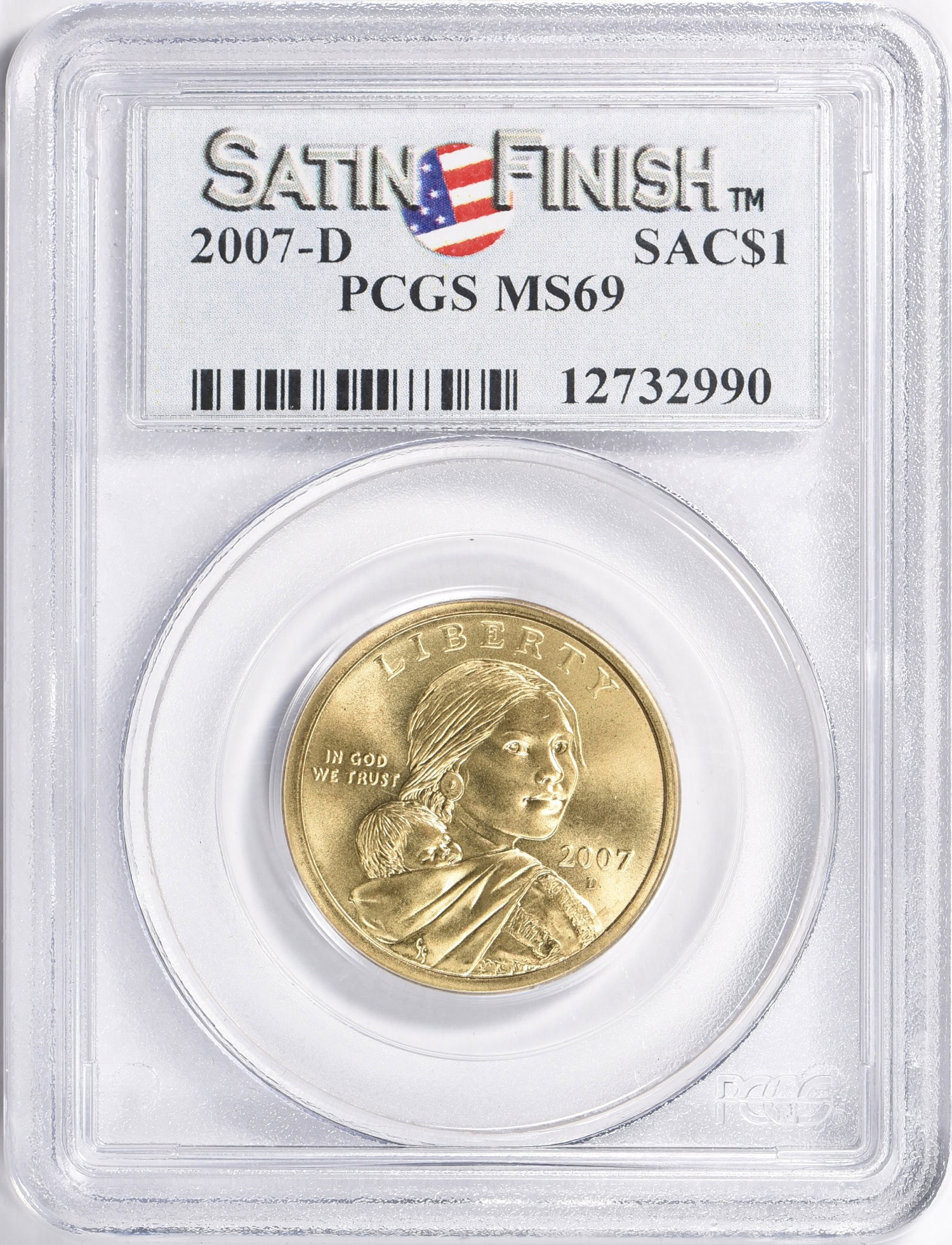2007-D Sacagawea Dollar Satin Finish PCGS MS-69 (Item 975535 ...