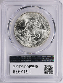 Mexico 1985-Mo Silver Onza Libertad KM-494.1 PCGS MS-67 (Item 1512078) | GreatCollections Coin ...