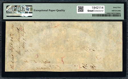 T-6 Confederate States of America 1861 $50 Note Tyler / Elmore PMG Gem ...