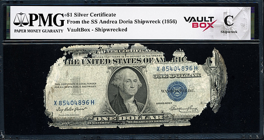 Fr. 1614 (XH Block) 1935E $1 Silver Certificate Note From SS Andrea ...