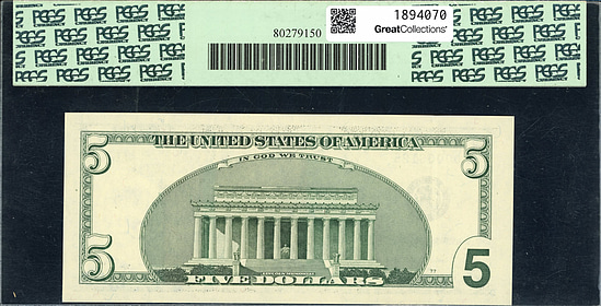 Fr. 1991-G* (FG* Block) 2003A $5 Chicago Federal Reserve Star Note ...