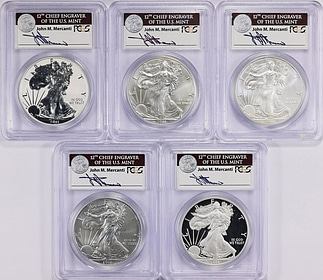 2011 25th Anniversary $1 Silver Eagle Set First Strike PCGS MS-70/Proof ...