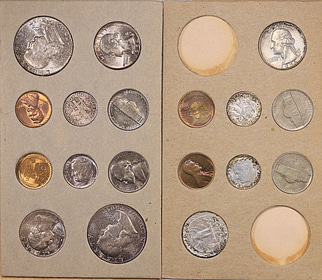 1956 U.S. Mint Double Mint Set Uncertified With Original Government ...