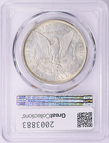 1878 Morgan Silver Dollar 7 Tailfeathers, Reverse of 1879 PCGS MS-62 (Item 2003883 ...
