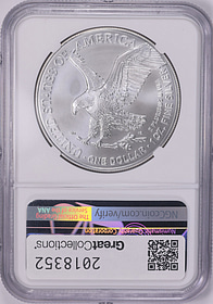 2021 $1 Silver Eagle Type 2 First Day of Issue NCS MS-70 (Michael ...