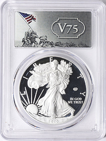 2020-W $1 Silver Eagle V75 Privy First Strike PCGS Proof-69 DCAM (V75 ...