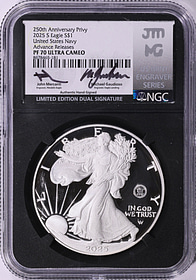 2025-S $1 Silver Eagle U.S. Navy Privy 250th Anniversary Advanced ...
