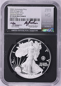 2025-W $1 Silver Eagle U.S. Army Privy 250th Anniversary Advance ...