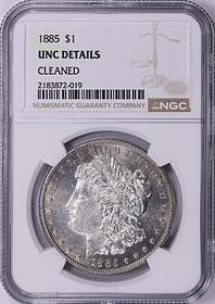 1885 Morgan Silver Dollar NGC Unc Details (Item 2121599 ...