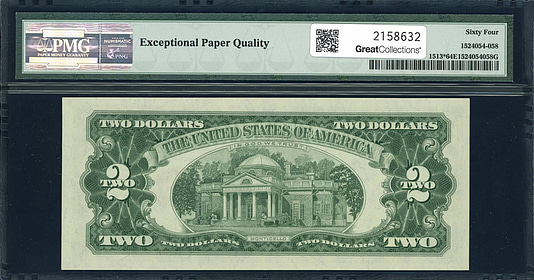 Fr. 1513* (*A Block) 1963 $2 Legal Tender Star Note Granahan / Dillon ...