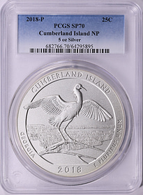 2018-P America the Beautiful 5 oz. Silver Quarter Cumberland Island NP ...