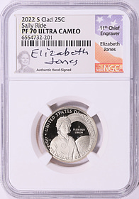 2022-S American Women Quarter Dr. Sally Ride NGC Proof-70 UC (Elizabeth ...