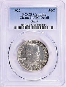1922 Grant Memorial Half Dollar No Star PCGS Genuine Unc Details (Item ...